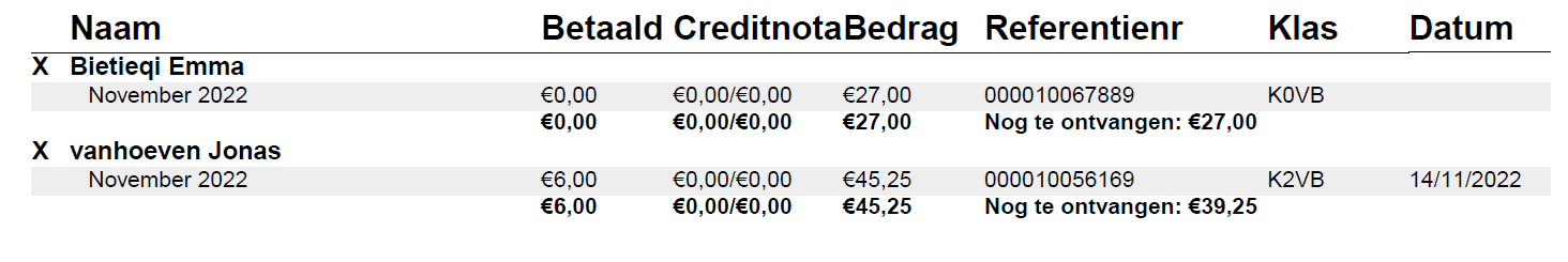 Rekeningen 2.0: Overzicht openstaande posten – Informat support